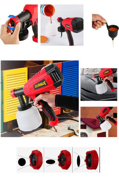 Stilmax Sweden Yüksek Basınçlı Boya Ilaç Dezenfektan Püskürtme Makinesi Elektrikli Sprey Boya Tabancası 800W Stilmax Sweden Yüksek Basınçlı Boya Ilaç Dezenfektan Püskürtme Makinesi Elektrikli Sprey Boya Tabancası 800W