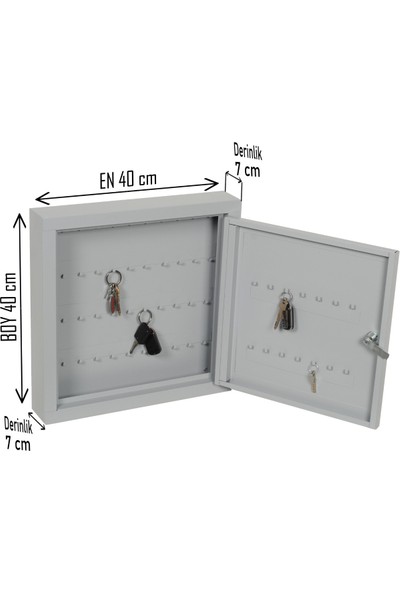 Çetka 50'li Anahtar Dolabı Anahtar Askısı Anahtar Kasası