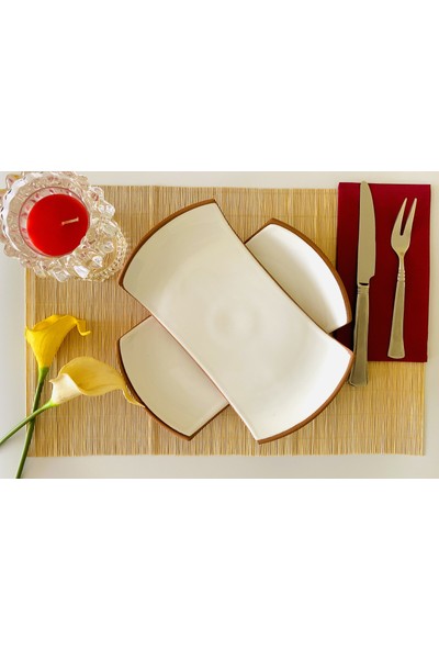 Abra Home Parlak Beyaz 2'li Kayık Tabak 25 cm Yukseltilmiş Taban Abra Home Parlak Beyaz 2'li Kayık Tabak 25 cm Yukseltilmiş Taban