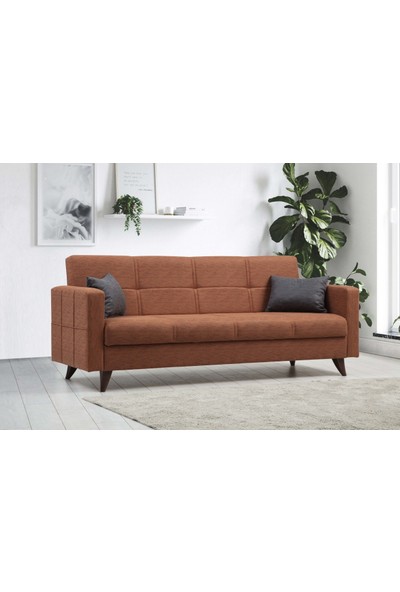 Minar Polya Üçlü Koltuk-Kiremit 95