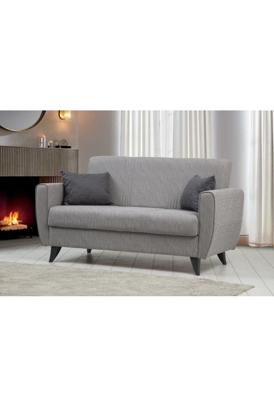 Minar Zaden Ikili Koltuk-Açık Gri 99