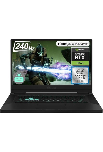 Asus Tuf Dash F15 FX516PM-AZ102A6 I7-11370H 16GB 512SSD RTX3060 15.6 Asus Tuf Dash F15 FX516PM-AZ102A6 I7-11370H 16GB 512SSD RTX3060 15.6