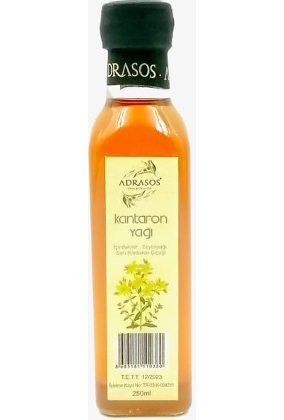 Adrasos Sarı Kantoron Yağı 250 ml Adrasos Sarı Kantoron Yağı 250 ml