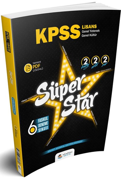 Akademi Denizi Yayınları KPSS GY GK Süper Star 6 Deneme Akademi Denizi Yayınları KPSS GY GK Süper Star 6 Deneme