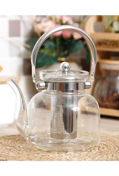 Arow Dem Isıya Dayanıklı Cam Çaydanlık 1200ML Arow Dem Isıya Dayanıklı Cam Çaydanlık 1200ML