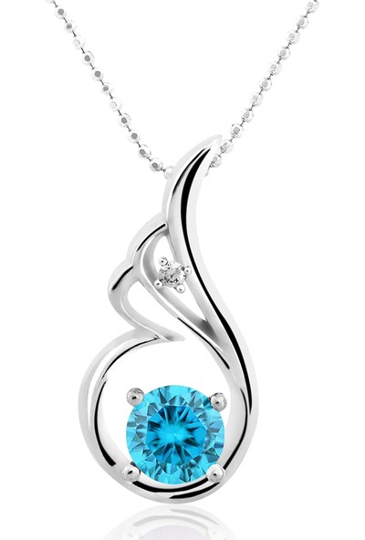 Chavin Topaz Melek Kanadı 0.02 Carat Pırlanta Gümüş Kolye CC92TPZ Chavin Topaz Melek Kanadı 0.02 Carat Pırlanta Gümüş Kolye CC92TPZ
