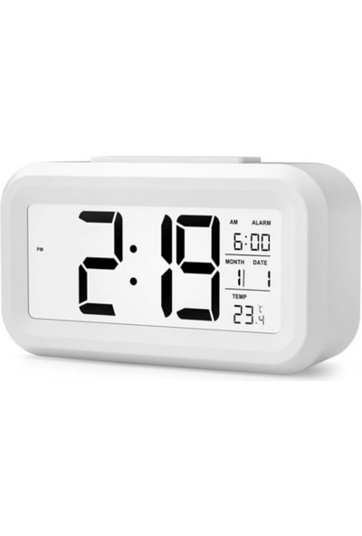 Geseus LCD Işıklı Sensörlü Termometreli Alarmlı Dijital Masa Saati Pilli Geseus LCD Işıklı Sensörlü Termometreli Alarmlı Dijital Masa Saati Pilli
