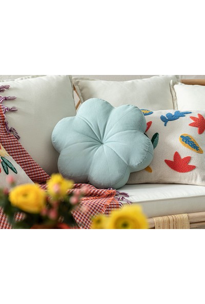 English Home Summer Bloom Dekoratif Kırlent 40 cm Mint English Home Summer Bloom Dekoratif Kırlent 40 cm Mint