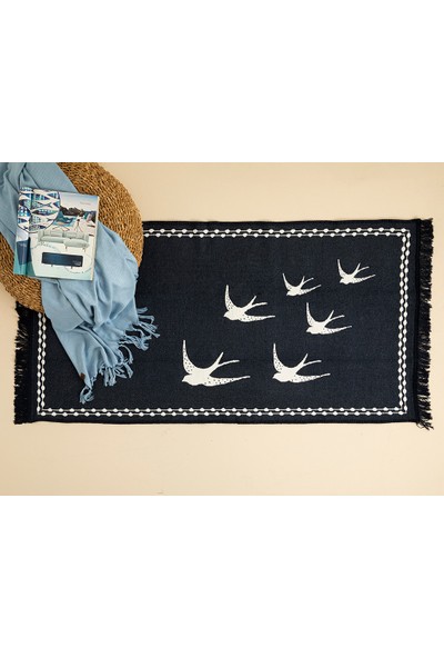 English Home Mace Dokuma Kilim 60 x 100 cm Lacivert