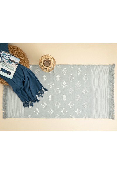 English Home Nava Dokuma Kilim 80 x 150 cm Gri English Home Nava Dokuma Kilim 80 x 150 cm Gri