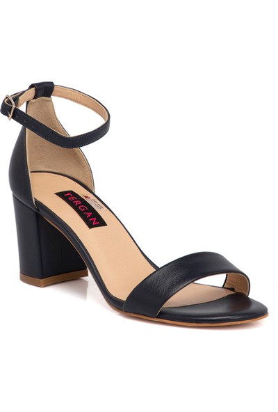 Tergan Lacivert Deri Kadın Ayakkabı 65479A31