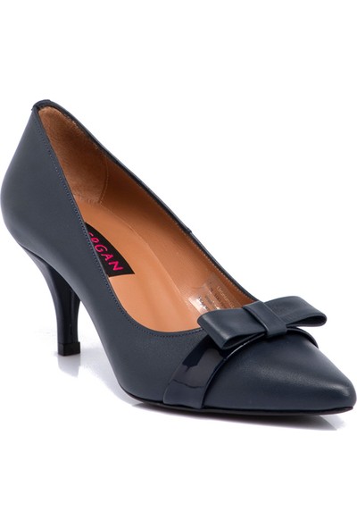 Tergan Lacivert Deri Kadın Ayakkabı 65655O15