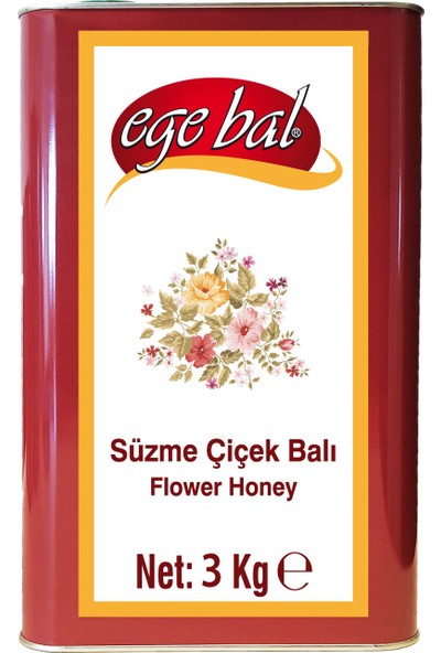 Ege Bal Süzme Çiçek Balı 3 kg Teneke