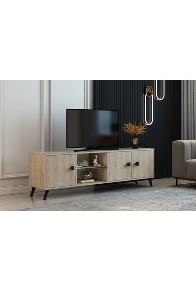 Afilli Haliç Tv Ünitesi Tamamı Mdf Flora Renk