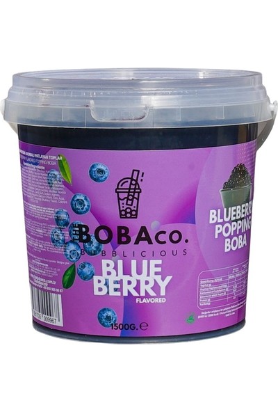The Boba Co Bubble Tea Boba Yaban Mersini (Blueberry) 1,5 kg The Boba Co Bubble Tea Boba Yaban Mersini (Blueberry) 1,5 kg