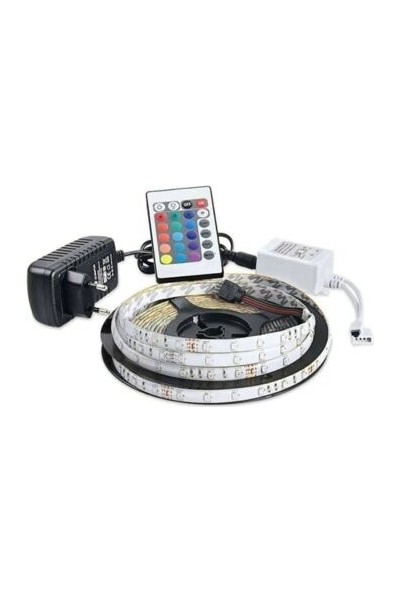 Pazariz Rgb Şerit LED Iç ve Dış Mekan 5 M Kumandalı ve Adaptörlü Tak Çalıştır Pazariz Rgb Şerit LED Iç ve Dış Mekan 5 M Kumandalı ve Adaptörlü Tak Çalıştır