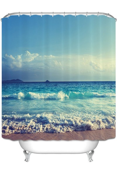 Yilegou Duş Perdesi, Plaj Baskısı 12 Kancalı Suya Dayanıklı Duş Perdesi Takımları, Banyo İçin Duş Perdesi, 70.8 x 70.8 İnç (Yurt Dışından) Yilegou Duş Perdesi, Plaj Baskısı 12 Kancalı Suya Dayanıklı Duş Perdesi Takımları, Banyo İçin Duş Perdesi, 70.8 x 70.8 İnç (Yurt Dışından)