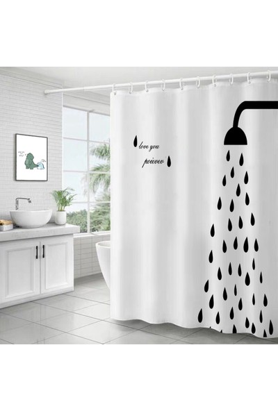 Yilegou Duş Perdesi, 12 Kancalı Su Geçirmez Duş Perdesi Setleri, Banyo İçin Duş Perdesi, 70.8 x 70.8 İnç, YL262 (Yurt Dışından) Yilegou Duş Perdesi, 12 Kancalı Su Geçirmez Duş Perdesi Setleri, Banyo İçin Duş Perdesi, 70.8 x 70.8 İnç, YL262 (Yurt Dışından)