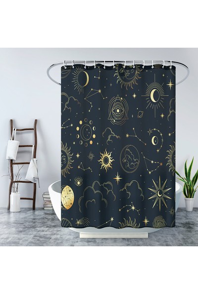 Yilegou Duş Perdesi, 12 Kancalı Su Geçirmez Duş Perdesi Setleri, Banyo İçin Duş Perdesi, 70.8 x 70.8 İnç, YL579 (Yurt Dışından) Yilegou Duş Perdesi, 12 Kancalı Su Geçirmez Duş Perdesi Setleri, Banyo İçin Duş Perdesi, 70.8 x 70.8 İnç, YL579 (Yurt Dışından)