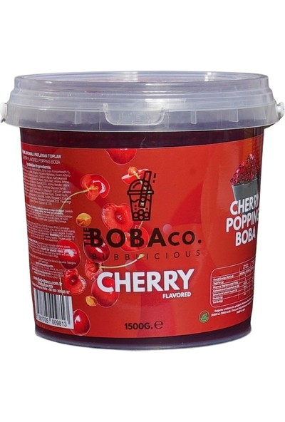 The Boba Co Bubble Tea Boba Vişne (Cherry) 1,5 kg The Boba Co Bubble Tea Boba Vişne (Cherry) 1,5 kg