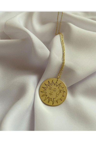 Gökdeniz 925 Ay ve Güneş Kolye