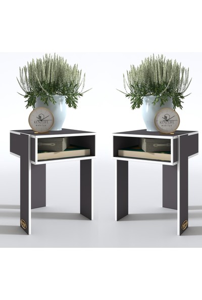 Kenzlife Komodin Sandro 2 Li Set Gri Komidin 39 x 29 x 29 cm Kenzlife Komodin Sandro 2 Li Set Gri Komidin 39 x 29 x 29 cm