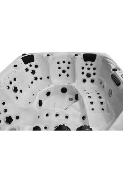 Jakuzi Center Dış Mekan Isıtmalı 5 Kişilik Bahçe ve Teras Spa Jakuzi 220x220x100 (H) cm