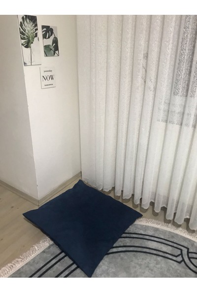 Gülse Home Miya Mavi Içi Dolgulu Yer Minderi 70X70 Gülse Home Miya Mavi Içi Dolgulu Yer Minderi 70X70