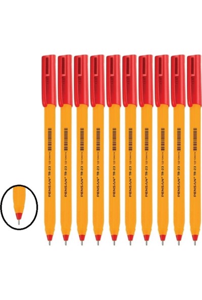 Pensan Kırmızı Tükenmez Kalem Tr 23 Üçgen Gövde 1.00 mm Uç 10 Adet Pensan Tükenmez Kalem Kırmızı 10 Adet Pensan Kırmızı Tükenmez Kalem Tr 23 Üçgen Gövde 1.00 mm Uç 10 Adet Pensan Tükenmez Kalem Kırmızı 10 Adet