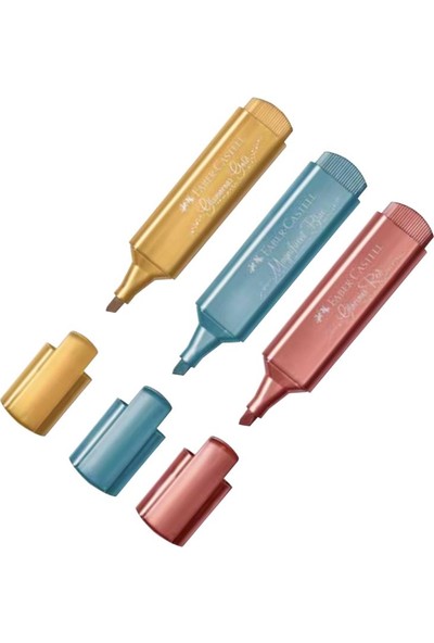 Faber-Castell Metalik Renkli Fosforlu Kalem ( Mavi Sarı Kırmızı ) Işaret Kalemi 3 Adet 1 Paket Faber Işaret Kalemi 1 Paket Faber-Castell Metalik Renkli Fosforlu Kalem ( Mavi Sarı Kırmızı ) Işaret Kalemi 3 Adet 1 Paket Faber Işaret Kalemi 1 Paket