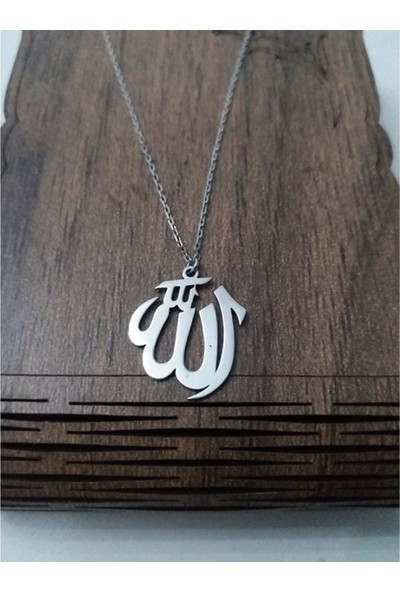 Gökdeniz 925 925 Ayar Gümüş Allah Yazılı Hediyelik Kolye