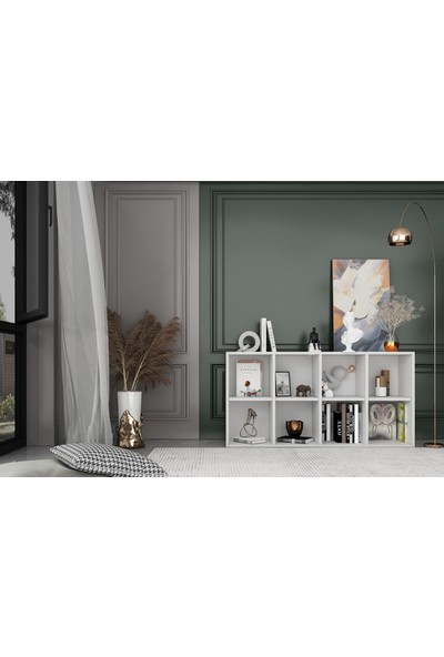 Nettrends Rafli Kitaplik 130 cm Beyaz KTP-1082 Nettrends Rafli Kitaplik 130 cm Beyaz KTP-1082