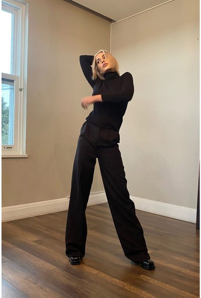 BY H Retro Palazzo Pantolon-Siyah BY H Retro Palazzo Pantolon-Siyah