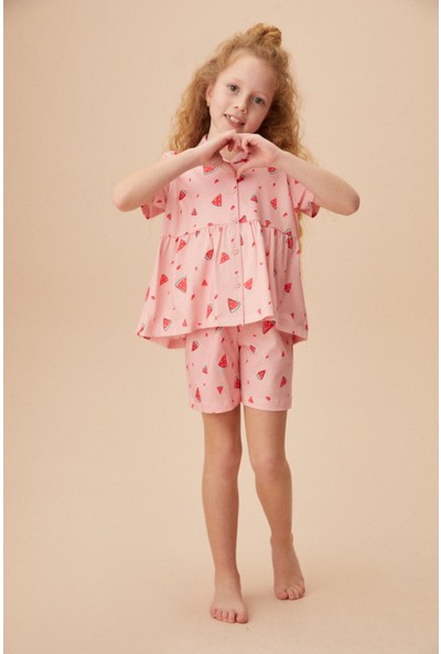 Suwen Bella Çocuk Maskulen Şort Takımı