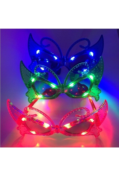 Pandoli LED Işıklı Kelebek Gözlük 3 Adet (Mavi-Kırmızı-Yeşil Renk) Pandoli LED Işıklı Kelebek Gözlük 3 Adet (Mavi-Kırmızı-Yeşil Renk)