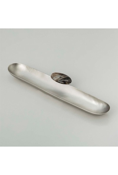 Chakra Agate Dekoratif Tabak 27 cm Gold