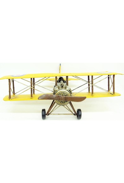 Dekoratif Metal Uçak Çift Kanatlı Biblo Dekoratif Hediyelik Dekoratif Metal Uçak Çift Kanatlı Biblo Dekoratif Hediyelik
