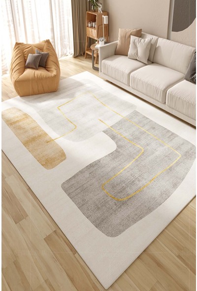 Decomia Home Dijital Baskılı Kaymaz, Yıkanabilir Gold Çizgili Modern Gri Salon Mutfak Koridor Halı-Yolluk-D4030 Decomia Home Dijital Baskılı Kaymaz, Yıkanabilir Gold Çizgili Modern Gri Salon Mutfak Koridor Halı-Yolluk-D4030