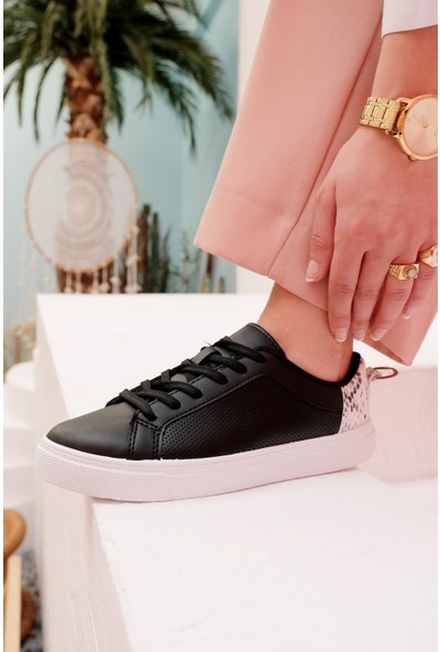 Walky - Typan Model Siyah Kadın Sneaker Ayakkabı