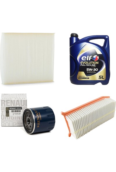 Oto Deposu Renault Clio 4 1.5 Dci Filtre Bakım Seti 75-84-86-90-110 Bg Model 2012-2019 [3+1-OTODEPOSUSET1001A]