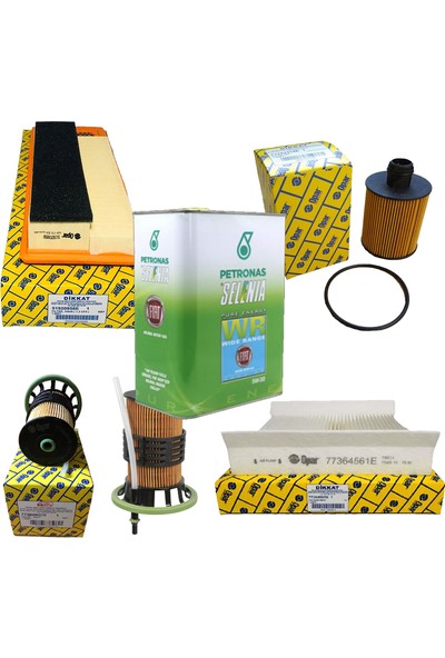 Oto Deposu Fiat Egea Euro 5 1.3 Multijet Filtre Bakım Seti 95 Bg Model 2016-2020 [4+1-OTODEPOSUSET8383D]