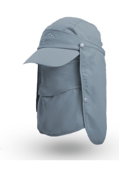 Yuekeda Çok Fonksiyonlu Güneş Şapkası Koyu Gri (Yurt Dışından)