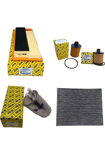 Oto Deposu Fiat Punto Euro 5 1.3 Jtd Multijet 16V Filtre Bakım Seti 74-75-80-83-94-95 Bg Model 2009-SONRASI [karbon 4LÜ-OTODEPOSUSET4444G]