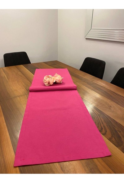 Nia Deco Fuşya Runner 40 x 170 cm Su Itici Nano Keten