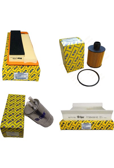 Oto Deposu Fiat Fiorino Euro 5 1.3 D-Jtd Multijet 16V Filtre Bakım Seti 75-80-94 Bg Model 2008-SONRASI [4LÜ-OTODEPOSUSET4949C]