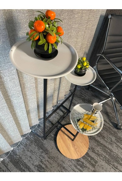 Yan Sehpa Çiçeklik Çok Amaçlı Dekoratif