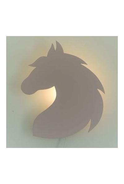 Dorahome Dekoratif Beyaz At Gece Lambası Ledli