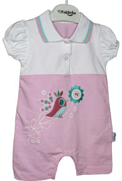 Bak Bebe Yeni Sezon Kanarya Desenli Lacoste Yaka Bebek Tulum