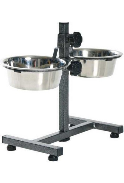Trixie Köpek Paslanmaz Çelik Mamasu Kabı,ayaklı, 2×1,8 L/ø 20CM