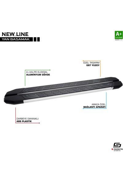 S-Dizayn Mercedes Sprinter W906 Uzun Şase Newline Aluminyum Yan Basamak 333 cm 2006-2019 S-Dizayn Mercedes Sprinter W906 Uzun Şase Newline Aluminyum Yan Basamak 333 cm 2006-2019